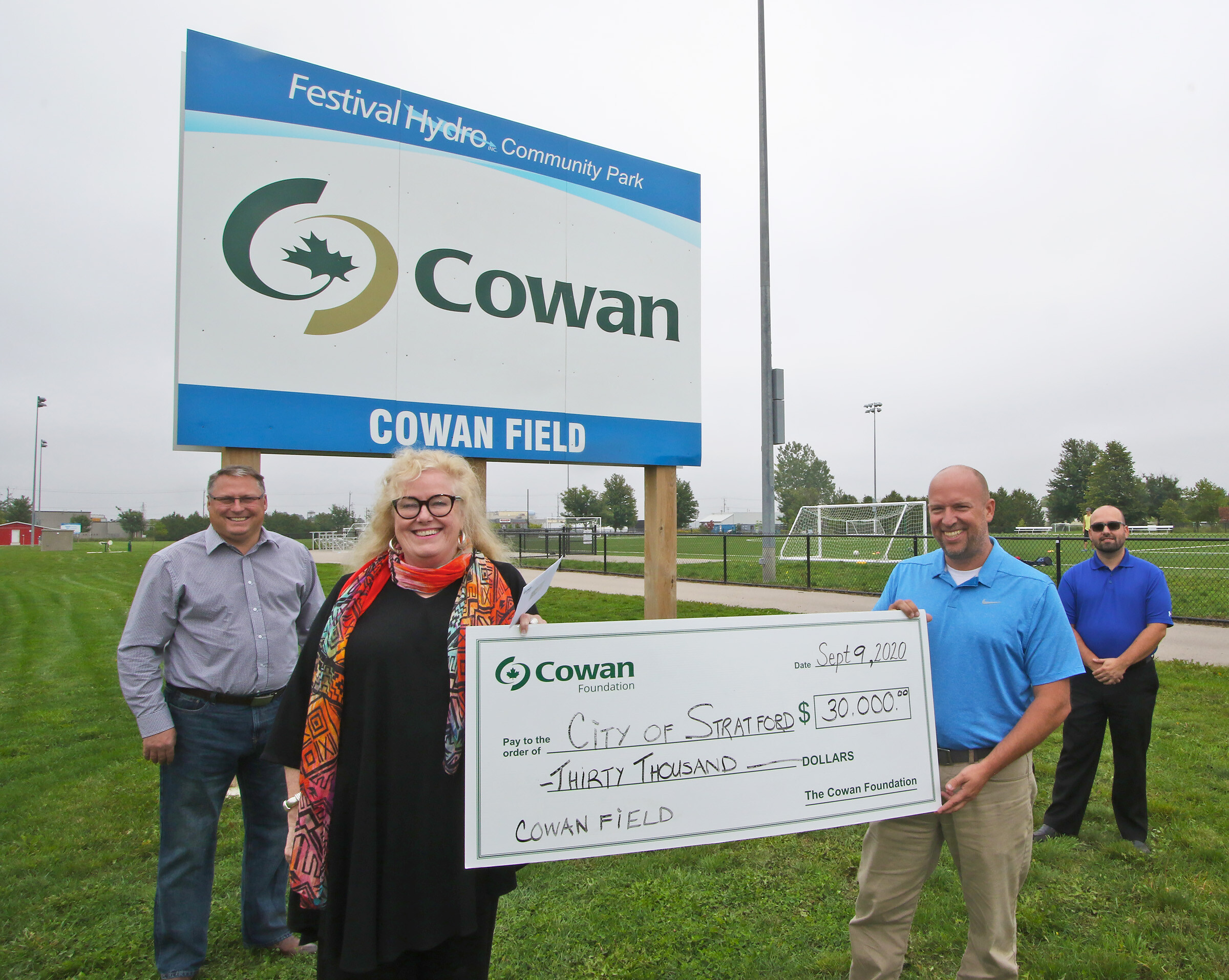 Final Donation Installment Delivered in Support of Cowan Field ...